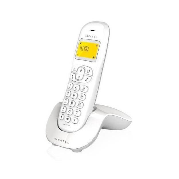 Téléphone sans fil Alcatel C250 Blanc - Cdiscount Téléphonie