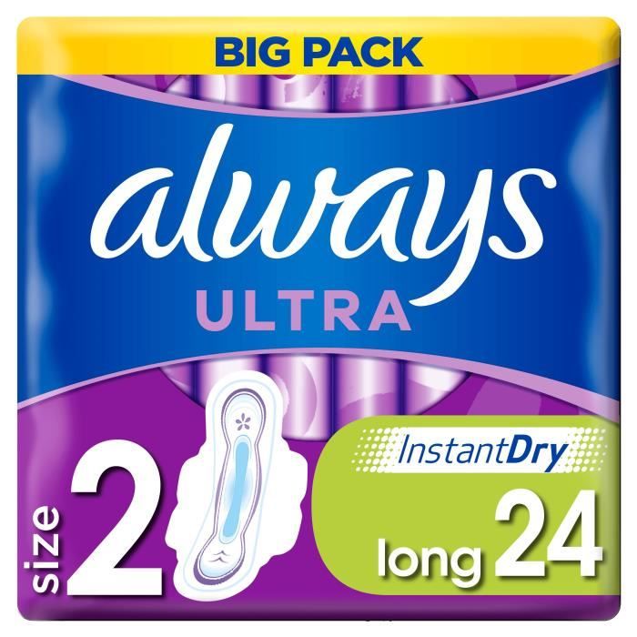 ALWAYS Serviettes Hygiéniques Ultra Long T2 - Achat / Vente serviette ...