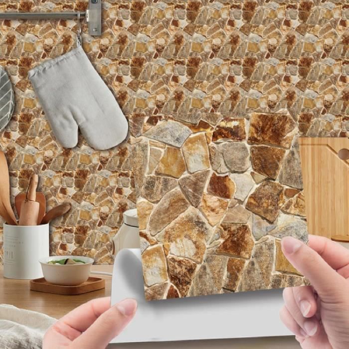 Stickers Cuisine Cailloux Millésime Credence Adhesive Pour Cuisine Pvc ...