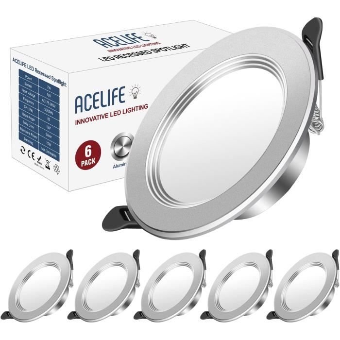 Spot Led Encastrable, Extra Plat,Encastré Lampe Plafonnier, 7W 700lumen ...