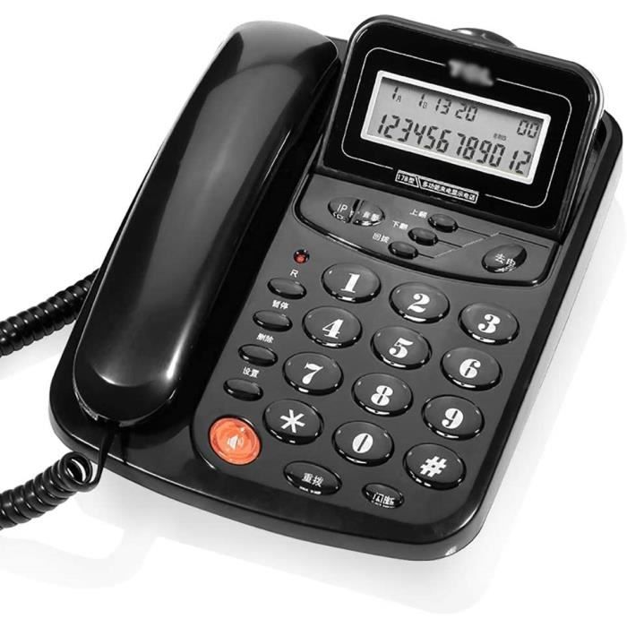Téléphone Domestique sans Fil avec Grand écran, téléphone Fixe de Style ...