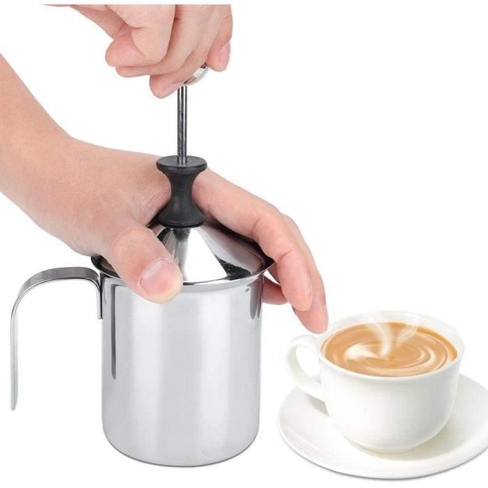 Mousseur à lait en acier inoxydable 400 ml - Double maille - Crémier ...