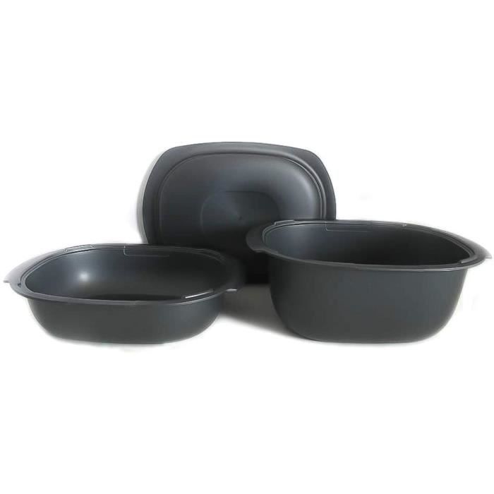 TUPPERWARE UltraPro 3,5 L + 2,0L + Couvercle noir 38390 - Cdiscount Maison