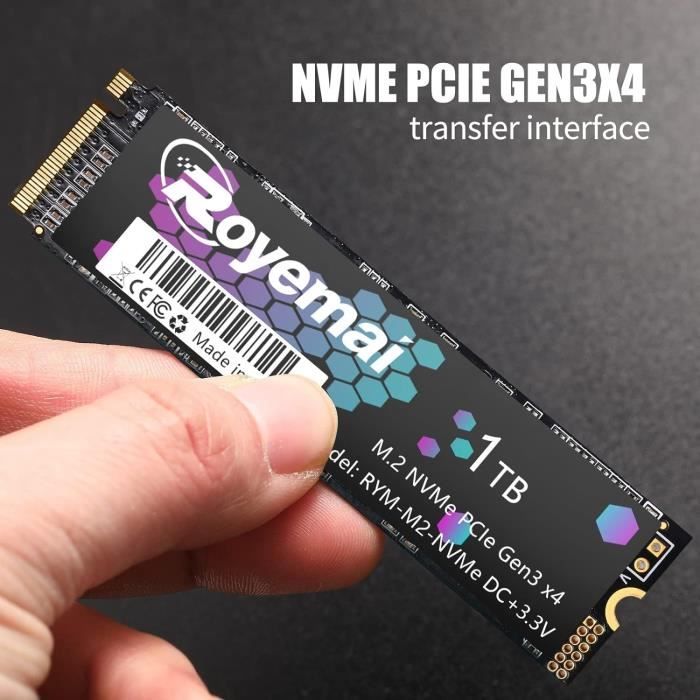 Disque dur interne SSD PCIe NVMe Gen3x4 M.2 2280 - GENERIC - 1 To ...