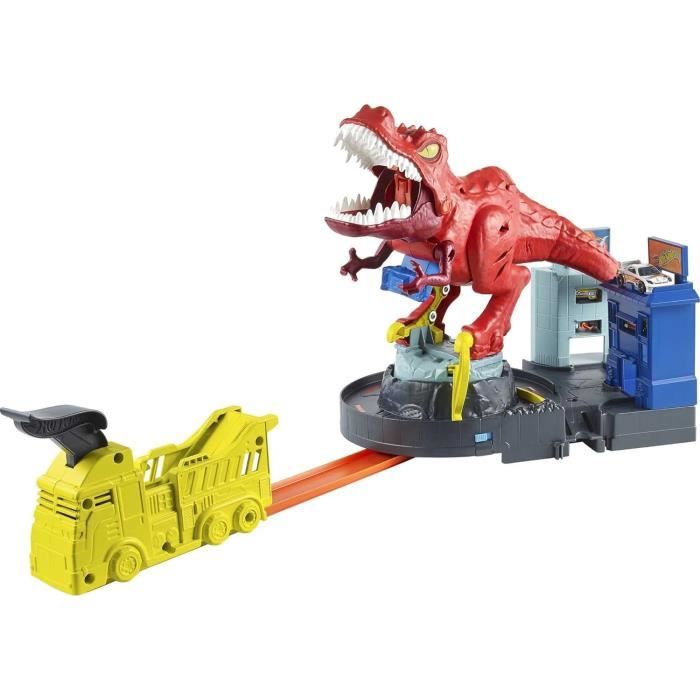 Hot Wheels City T-Rex en Furie, Coffret de Jeu pour Petites Voitures à ...