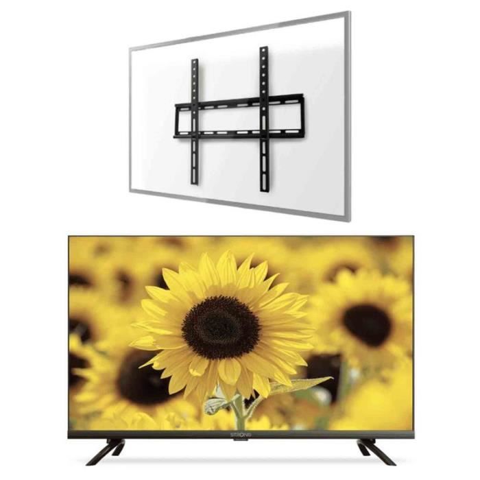 PACK STRONG TV HD 32" 80cm SMART ANDROID TV + Support TV mural Fixe ...