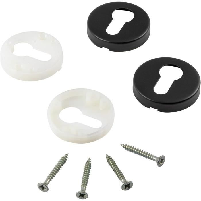 Rosace Porte Serrure Cylindre | Modèle Rond H8250 | 1 Paire ...