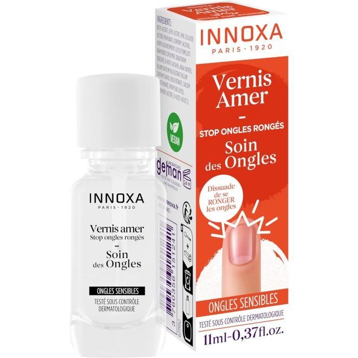 Vernis Amer 11Ml - Innoxa - Soin Des Ongles - Dissuade De Se Ronger Les ...