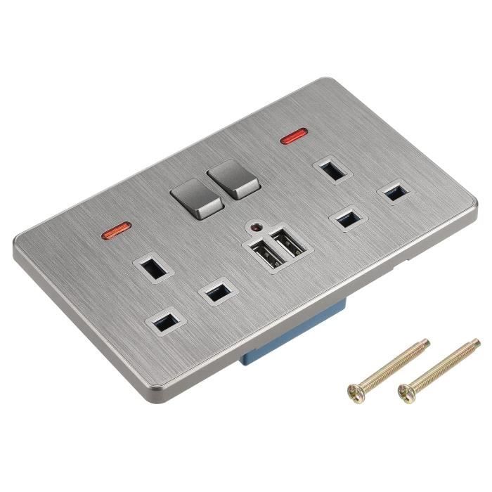 Double Royaume-Uni Prise Interrompu Multi Pouvoir Sortie Double Usb ...