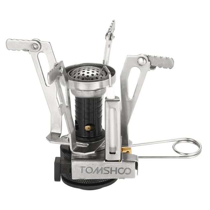Black -TOMSHOO – Mini réchaud à gaz pliable, pour randonnée, Camping ...