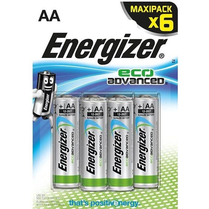 ENERGIZER Lot de 6 piles LR06/AA Eco advanced - Cdiscount Jeux - Jouets