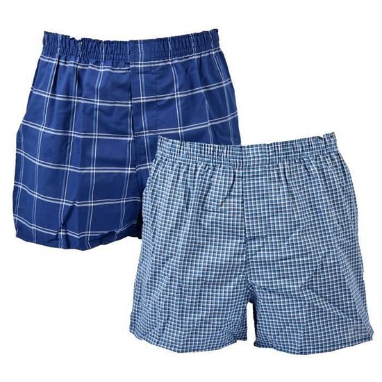 Caleçon Homme en Coton DIM COLLECTION Pack de 2 Caleçons D031 BLEU Pack ...