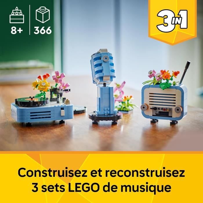 Jeu de construction - LEGO - Creator 3-en-1 - Tourne-Disque - 3 modèles ...