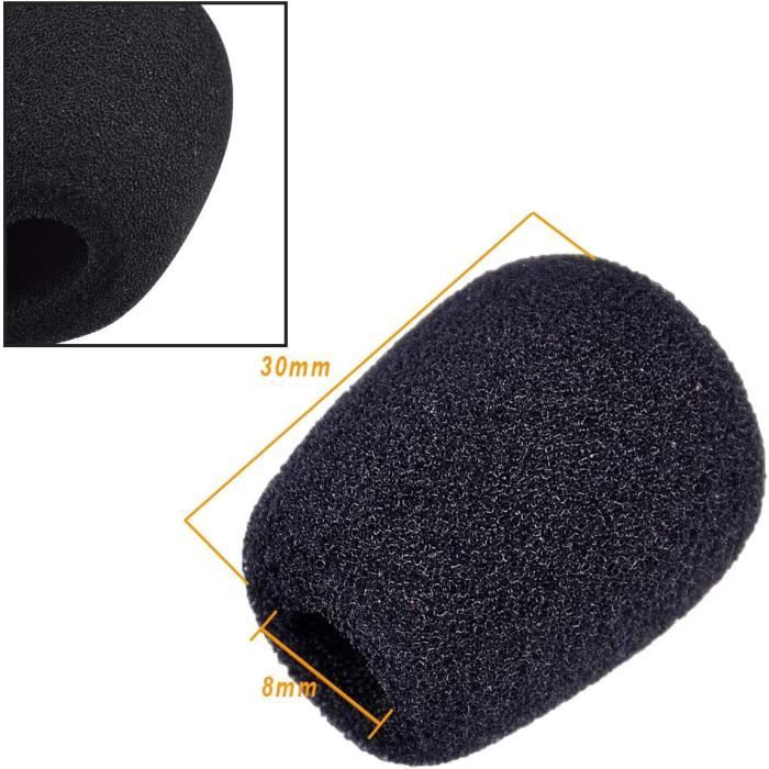 50 Pièces Mousse Micro Mini Casque Bonnettes Mousses De Micro Lapel ...