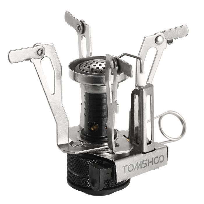 Black -TOMSHOO – Mini réchaud à gaz pliable, pour randonnée, Camping ...