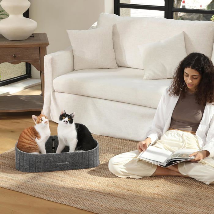 Griffoir pour chat en forme de canapé - SWAPY - 61 cm de long ...