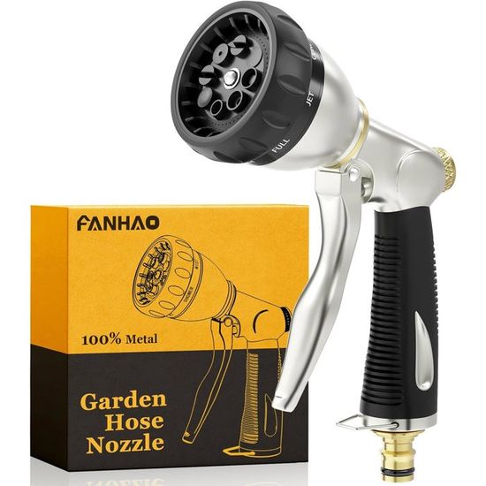 FANHAO 100% Metal Spray Gun with 8 Adjustable Spray Modes, High ...