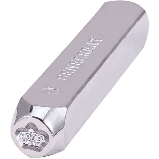 6mm 1-4"Couronne Design Stamps Outil d'estampage Outils en Acier au ...