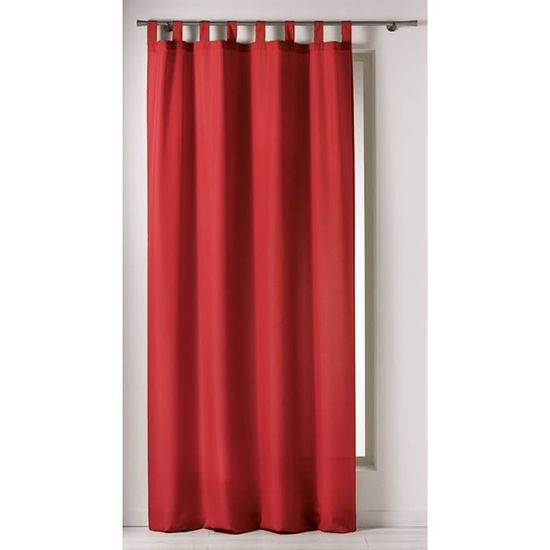 Rideau passants 140x260 PUNCHY ROUGE - Cdiscount Maison