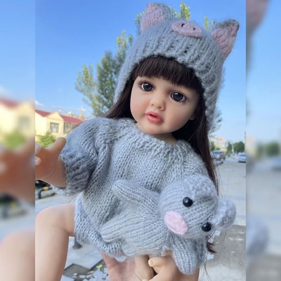 Poupée de princesse Reborn en Silicone pour filles - RUMOCOVO - NPK - Réaliste - 22 pouces ...