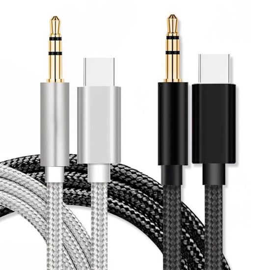 Câble Usb C Vers 3,5Mm Jack 1M,Câble Audio Usb Type-C Vers 3,5Mm Usb C ...