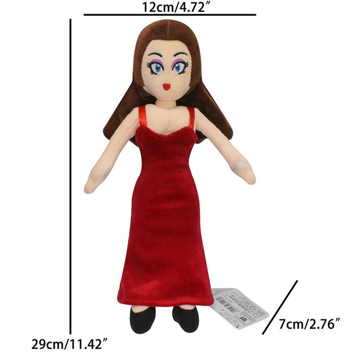 Super Mario Princess Toy Pauline Red Princess Pauline Poupée en peluche ...
