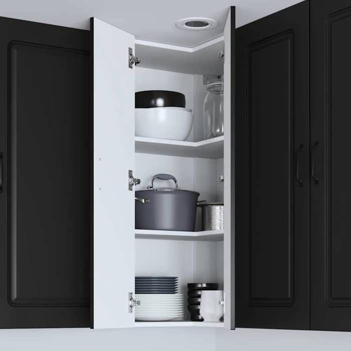 UU*TOP Placard mural de cuisine - moderne Armoire suspendue - Noir ...