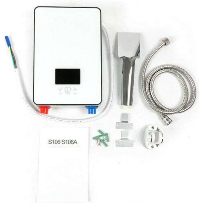 Bain d'eau chaude électrique Chauffe-eau instantané Ensemble de douche ...