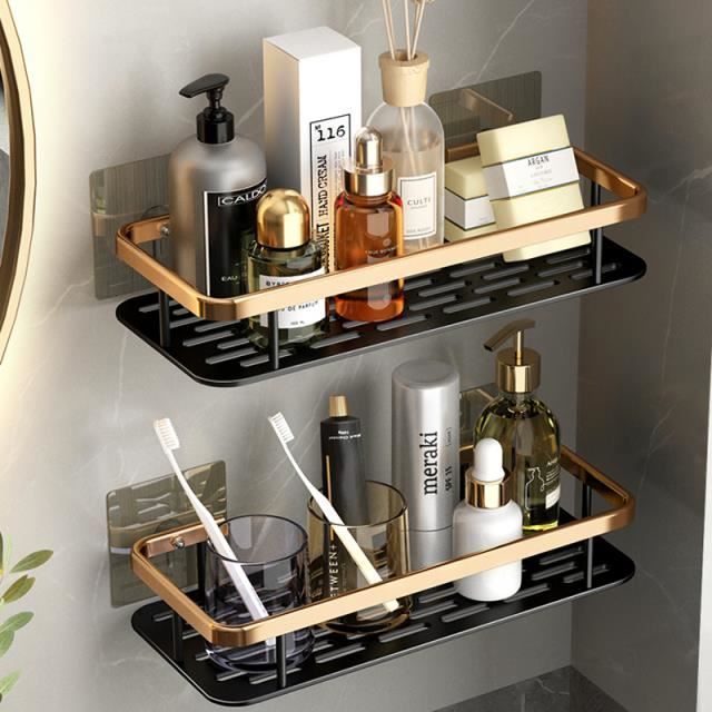 Porte accessoire,Étagère d'angle en aluminium avec porte-serviettes ...