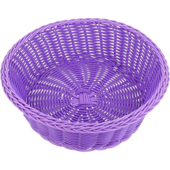 Panier À Pain Rond En Plastique Violet,Panier De Rangement De Cuisine ...