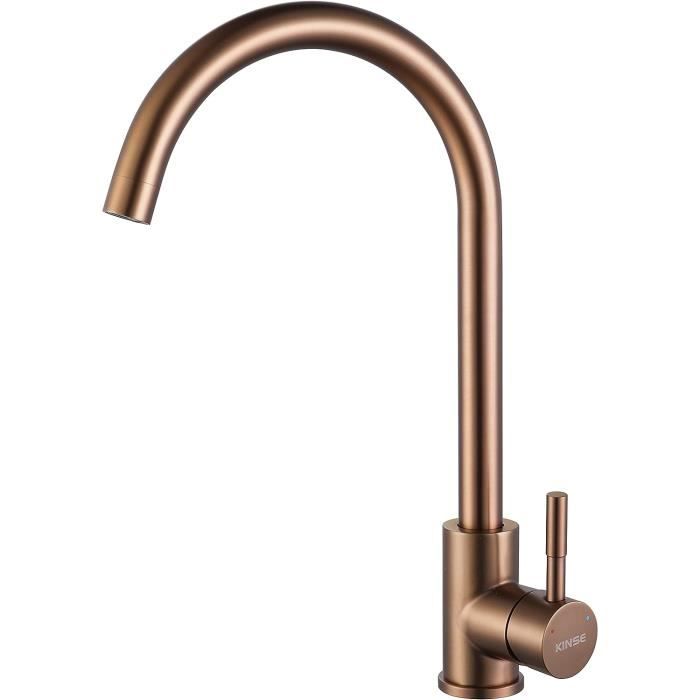 Robinetterie De Cuisine En Acier Inoxydable Avec Levier Simple ...