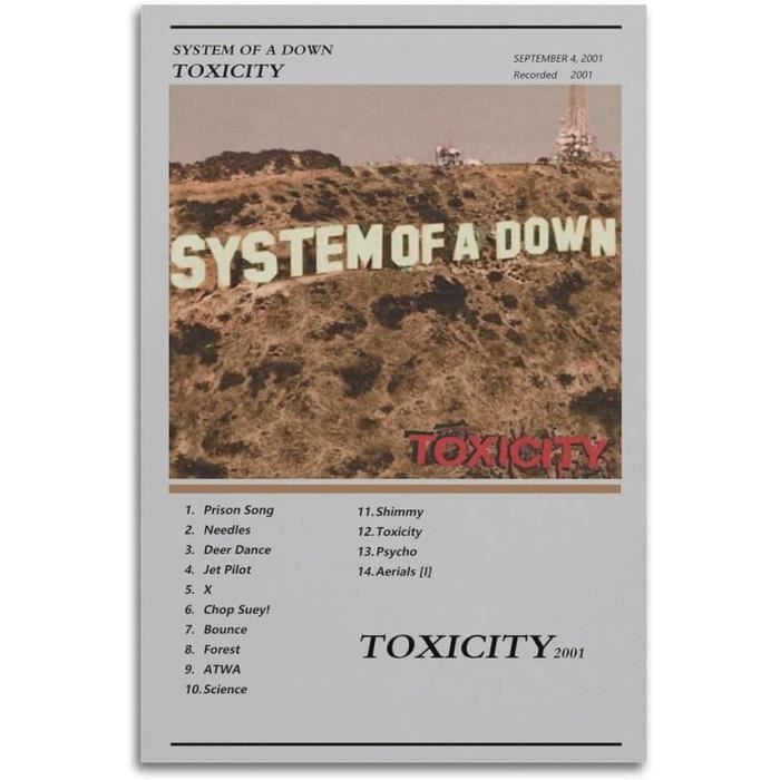 S.O.A.D Toxicity The Album Cover System Of A Down Poster Sur Toile ...