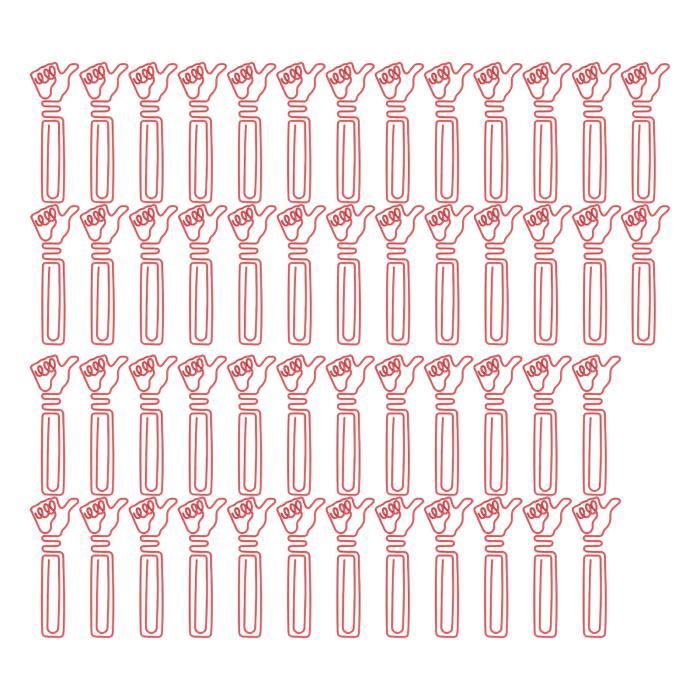 50 pcs trombones Portable petit mignon rouge forme de pouce trombones ...