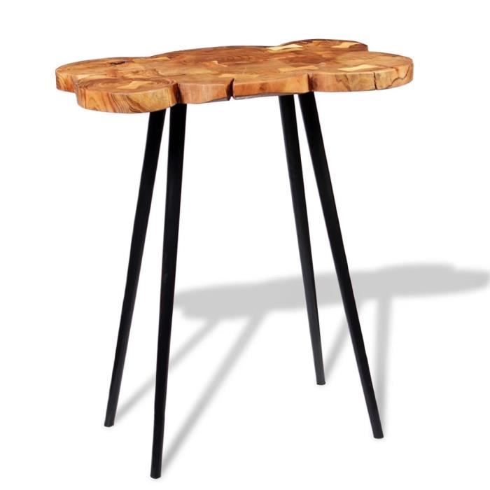 Table de bar - QQMORA - AIR72288 - Bois d'acacia massif - 90 x 60 x 110 ...