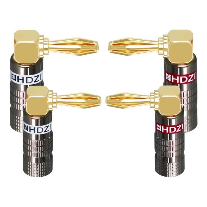 Fiches banane Type Y,connecteur Audio,pour haut-parleur,fil,double vis ...