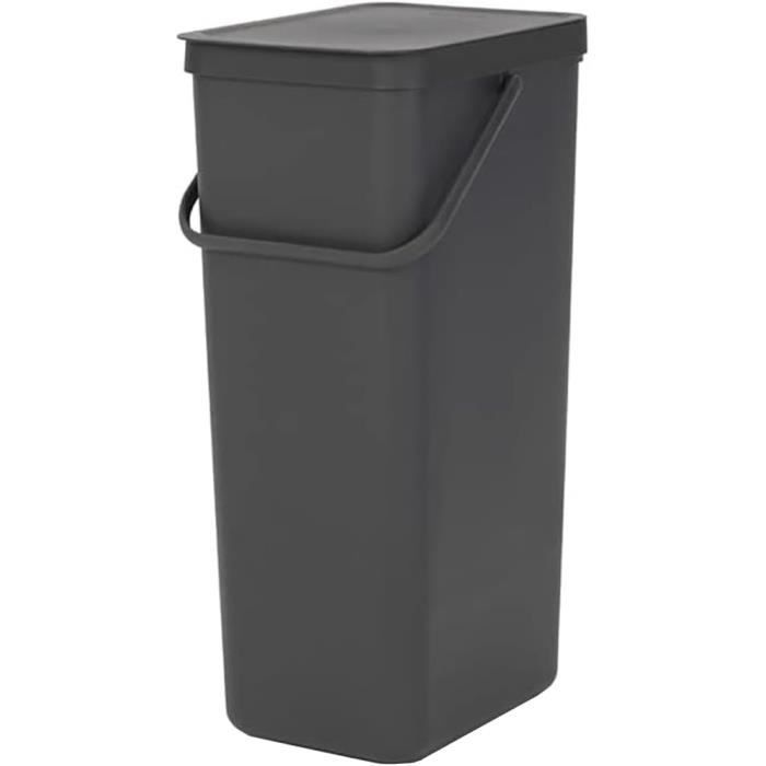 Poubelle De Tri Sort & Go, 40 L - Gris[J1857] - Cdiscount Maison