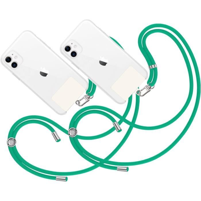 Pack 2 Tour De Cou Telephone Portable Cordon Collier Laniere Universel ...