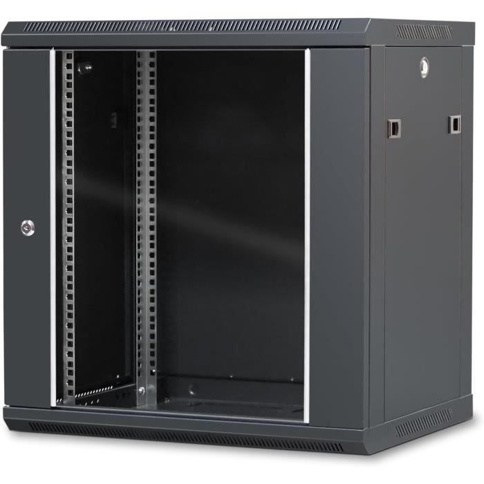 37403M Coffret Armoire Réseau 19 Pouces 12U \U2013 L 600 X P 450 X H ...