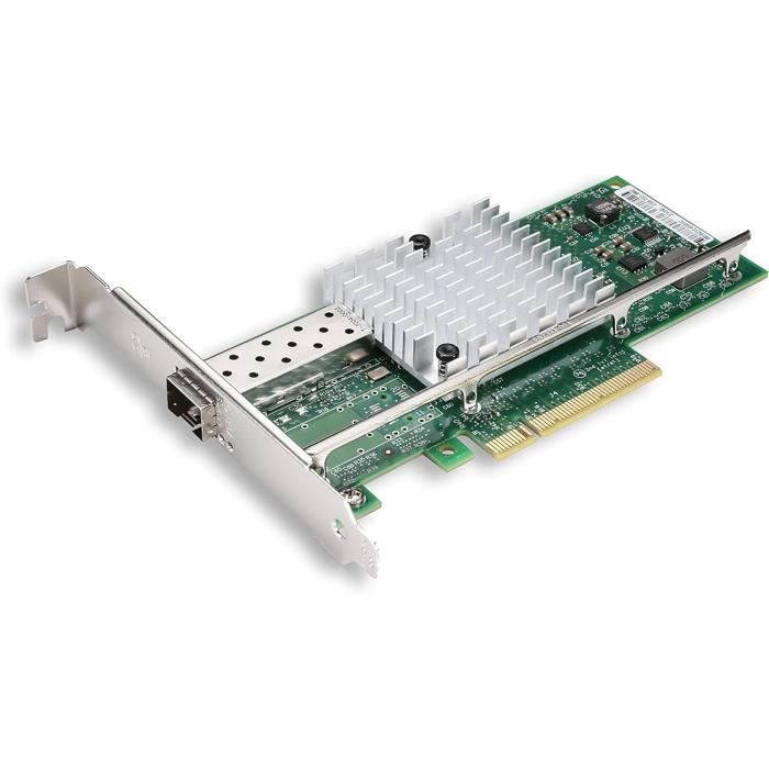 Carte Réseau 10GbE Ethernet PCIE pour Intel X520-DA1-82599EN Chip, SFP+ ...