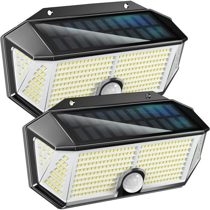 Lampes Solaires Pour Usage Extérieur, Pack De 2, 310Led Super Lumineuses 2500Lm Grandes Lampes ...