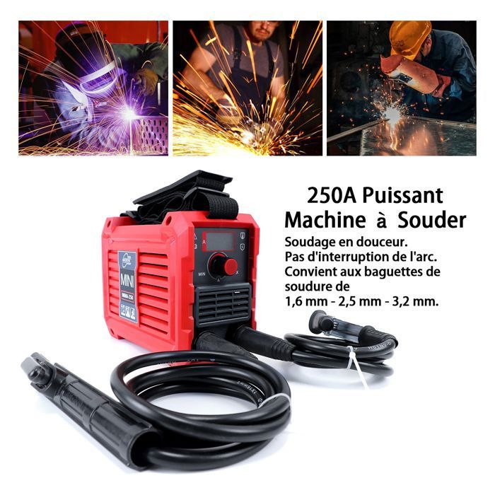 Poste à Souder Inverter, 250A Poste Soudure Inverter MMA avec Seulement ...