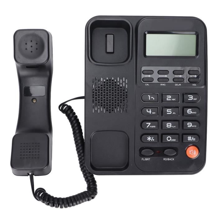 XIJ Téléphone fixe de bureau KXT2026CID Téléphone de Bureau Téléphone ...