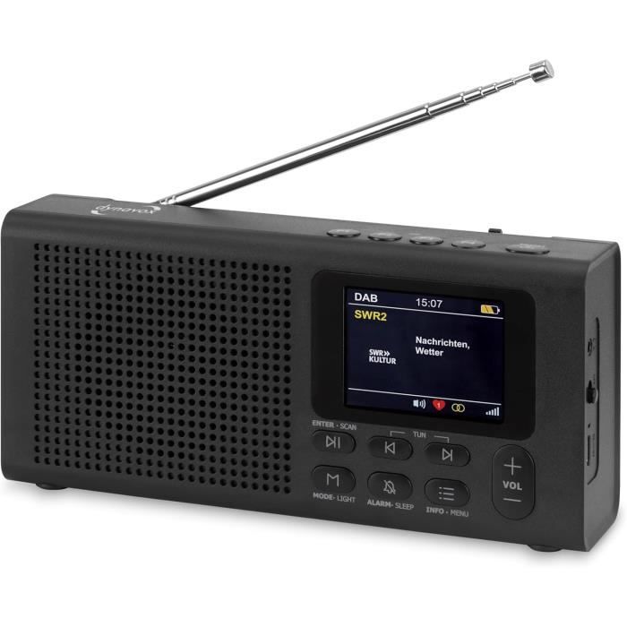 Radio Portable DAB - Dynavox - DBT200 - Bluetooth 5.0 - Écran TFT ...