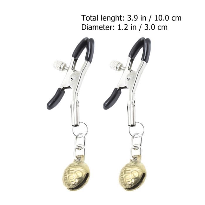 1 paire de pinces à tétons femelles en métal pince de massage pratique ...