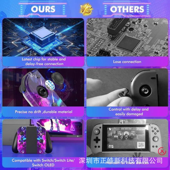 Lot de 2 manettes de jeu sans fil Joy-Con pour Nintendo Switch Splatoon ...