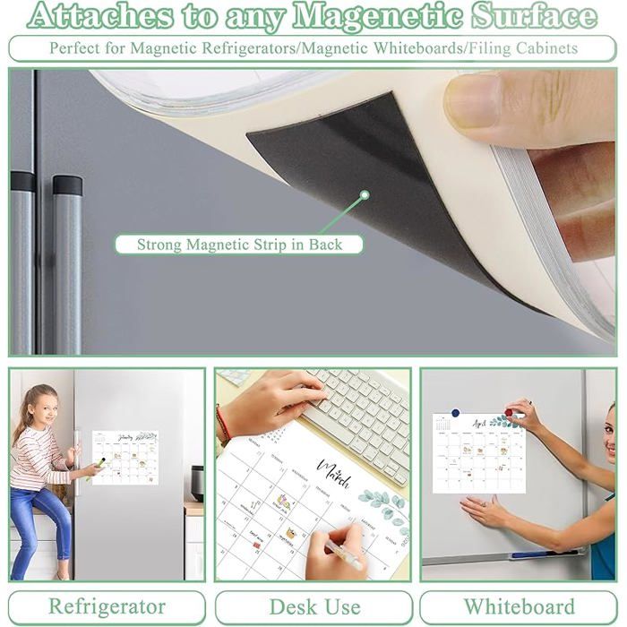 2026 Magnetic Fridge Calendar Jan 2026 to June 2027 18 Monthly ...
