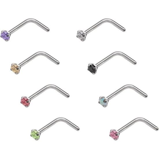 Anneau Nez Piercing Strass, Piercing Helix Acier Chirurgical Homme ...