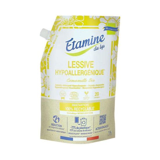 Étamine du Lys Lessive Liquide Hypoallergénique Bio Doypack 1L ...
