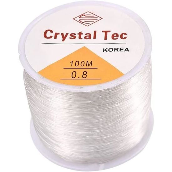 Fils Elastique Pour Bracelet Perle, 0.8Mm Fils Elastique Transparent ...