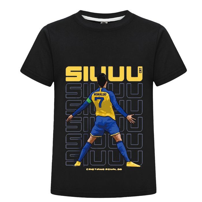CR7 Enfant T-shirt "Siuuu" Cristiano Ronaldo - Design Sportif avec le célèbre cri de célébration ...